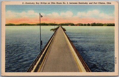 Sandusky Bay Bridge Ohio Postcard D780 | eBay
