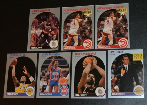 7 Lot 1990 Hoops Basketball Miscut Error Cards W/HOF'ERS | eBay