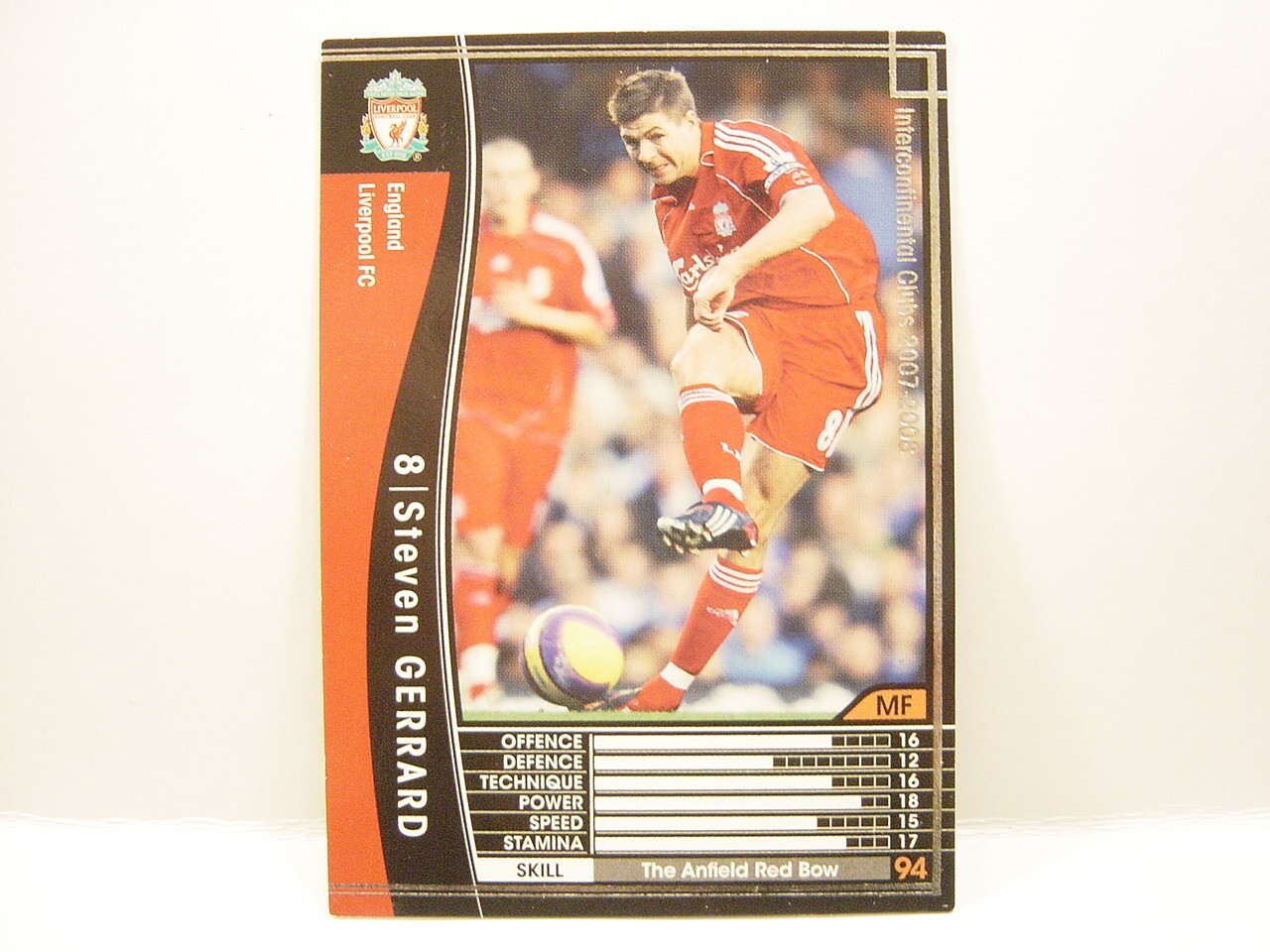 Panini WCCF 2007-08 Steven Gerrard 1980 England No.8 Liverpool FC EPL ...