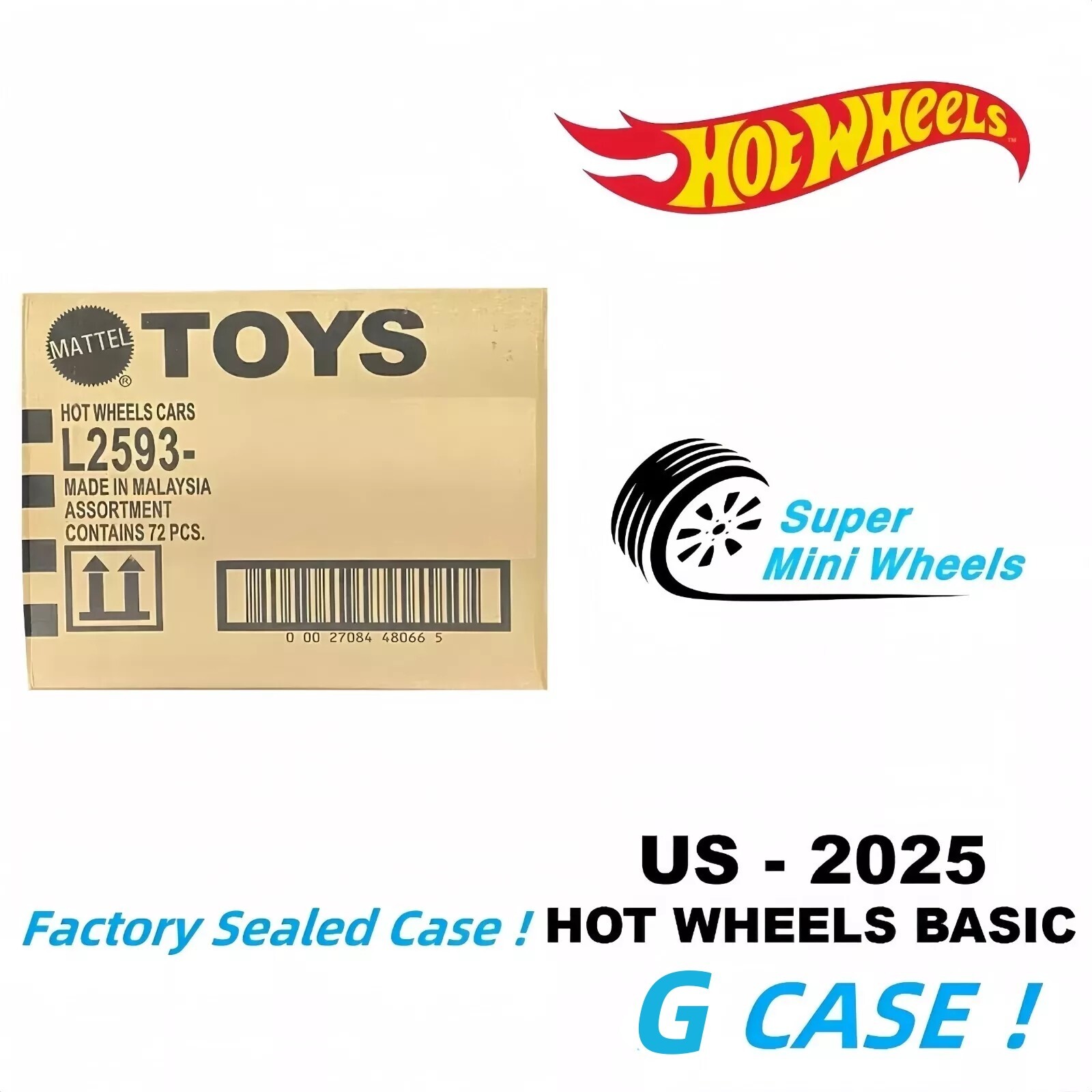 Hot Wheels Basic 2025 G Case 72 Pcs - Factory Sealed Case | eBay