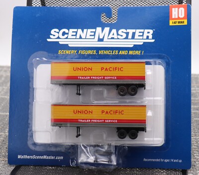 HO Walthers Scene Masters Union Pacific 35’ Trailer 2-Pack 949-2406 New ...