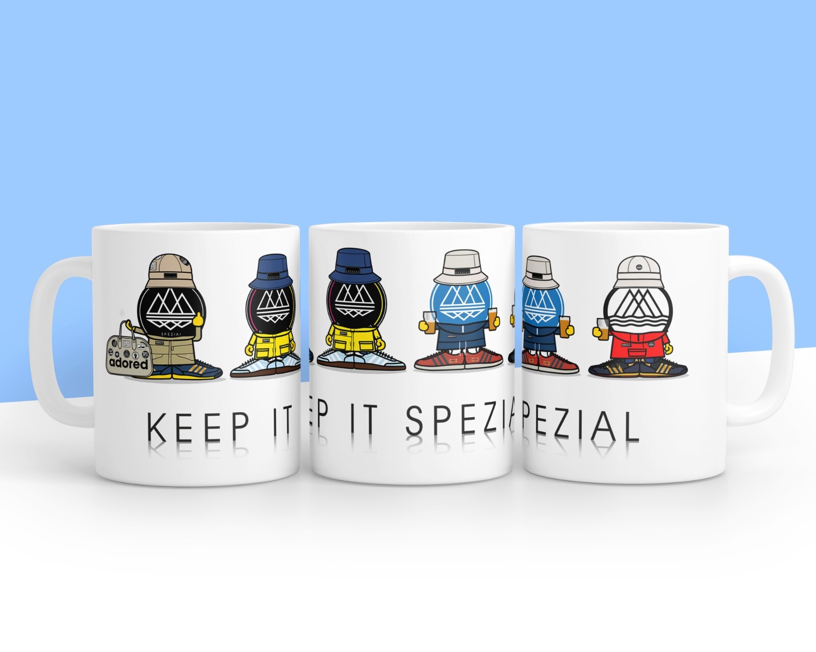 Keep it Spezial Vector Cartoon Mug, Football Casual Away Days Adidas ...