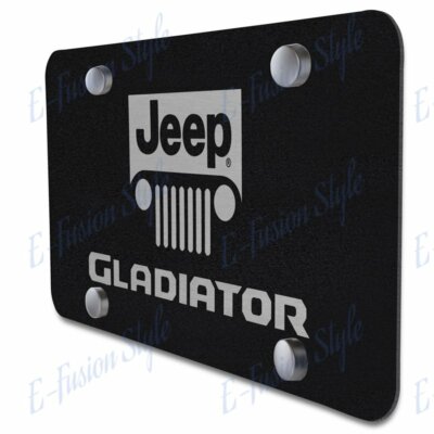 For JEEP GLADIATOR Stainless Steel Laser Etched Logo Rugged Black ...