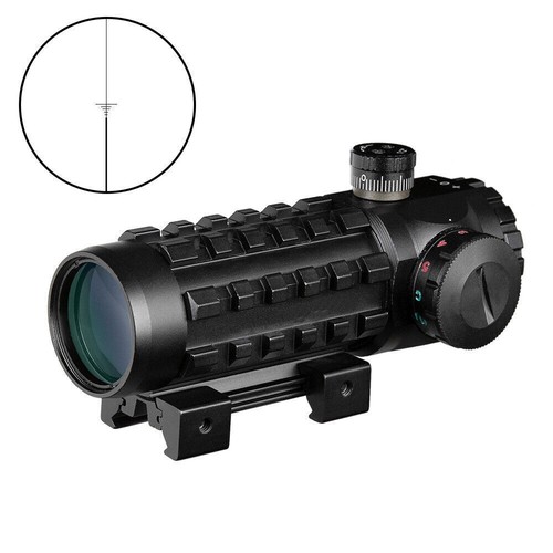 3X28 Red Green Dot Cross Sight Scope Optics Riflescope Fit 11/20mm Rail ...