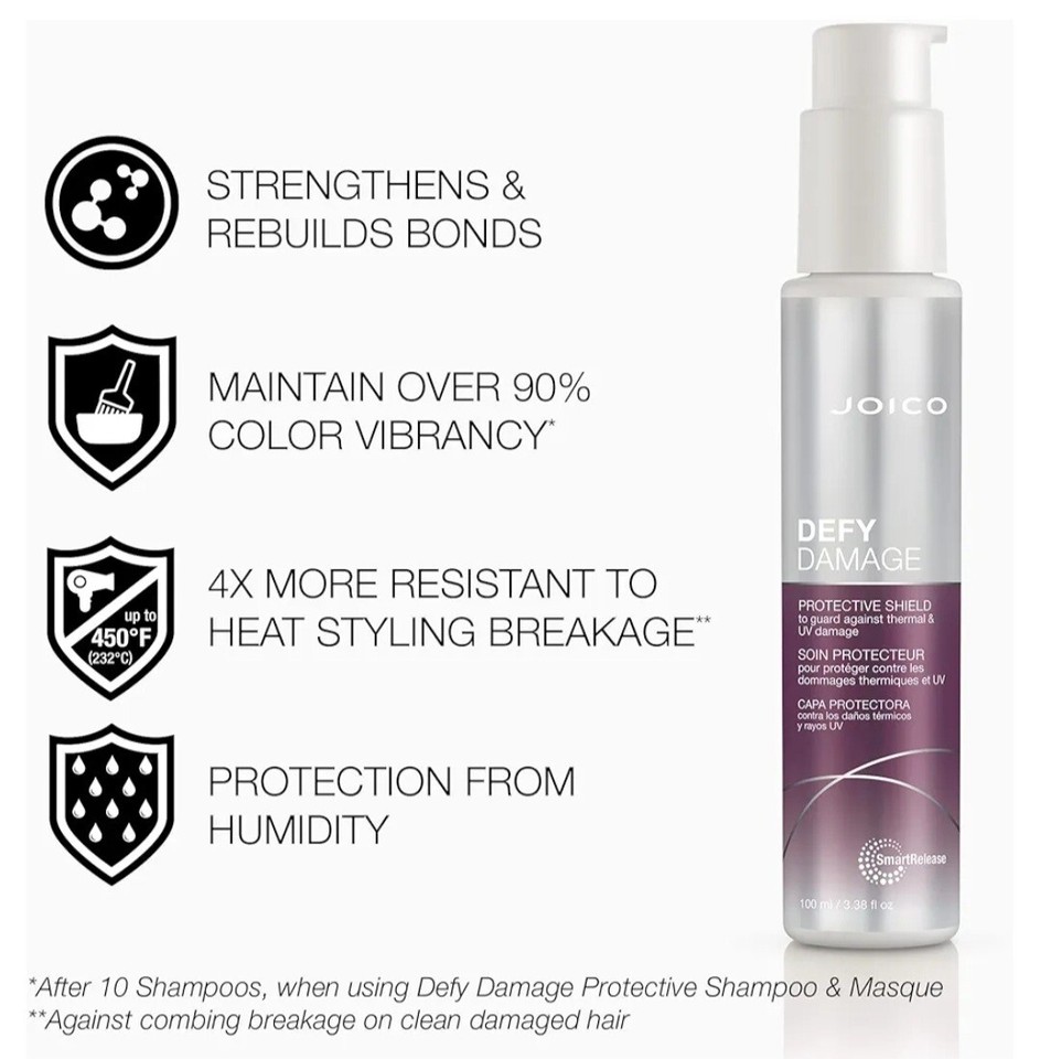 Joico Defy Damage Protective Shield | For Damaged, Color-Treated Hair ...