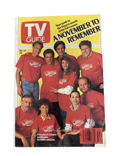 TV Guide Magazine November 3-9, 1990 - Cheers Cast Celebrates 200th ...