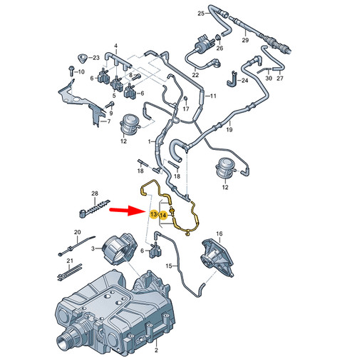 NEW AUDI Q5 8R VACUUM SYSTEM CONNECTING TUBE 06E133714T ORIGINAL | eBay