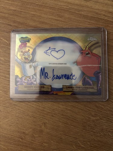 SANDY CHEEKS & LARRY LOBSTER DUAL AUTO - 2025 TOPPS CHROME SPONGEBOB | eBay