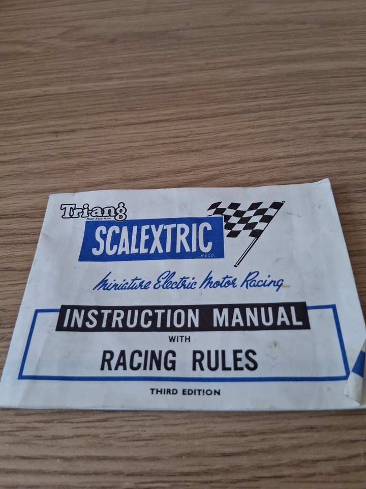 1960s Scalextric Instruction Manual Third Edition and original stickers ...