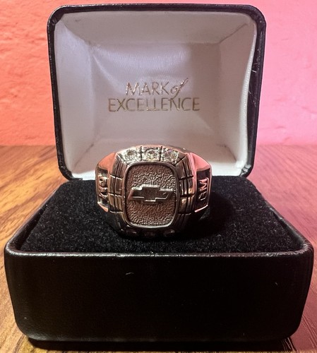 Mens 10k Solid White Gold Chevrolet Chevy GM Heavy Ring Size 14 | eBay
