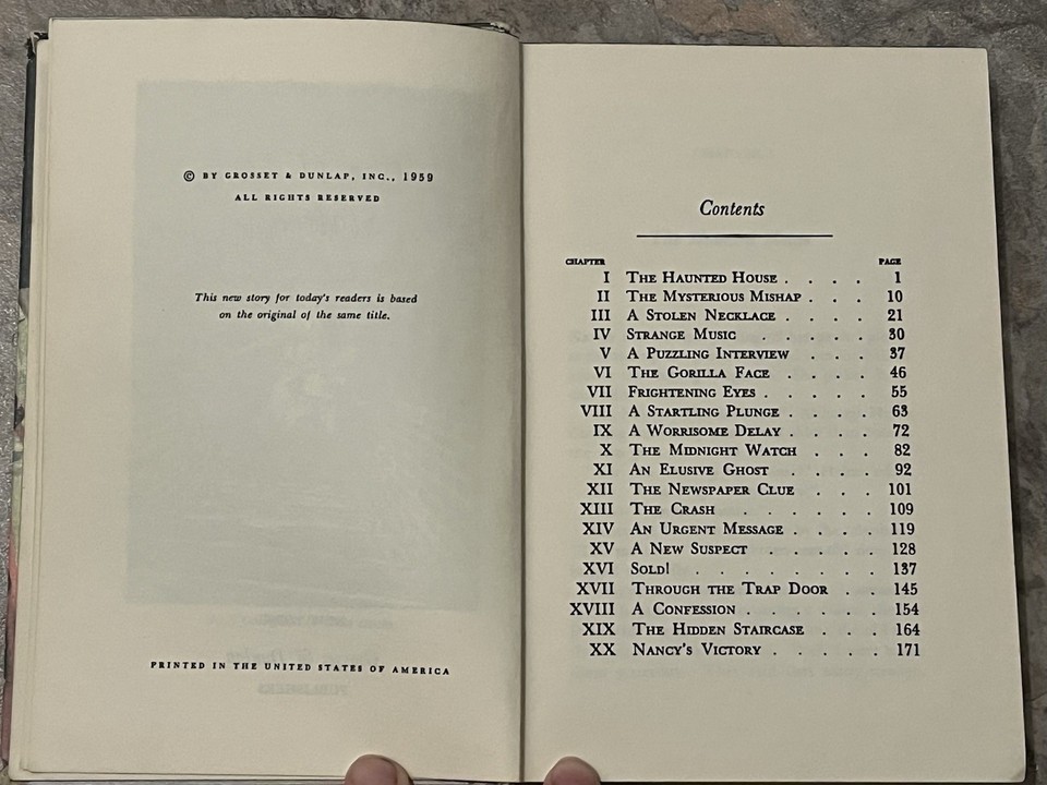 Nancy Drew the Hidden Staircase by Carolyn Keene (1959 Hardcover) | eBay UK