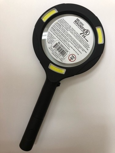 Tool Solutions Magnifying Glass Handheld Magnifier 3x LED Light 250 ...