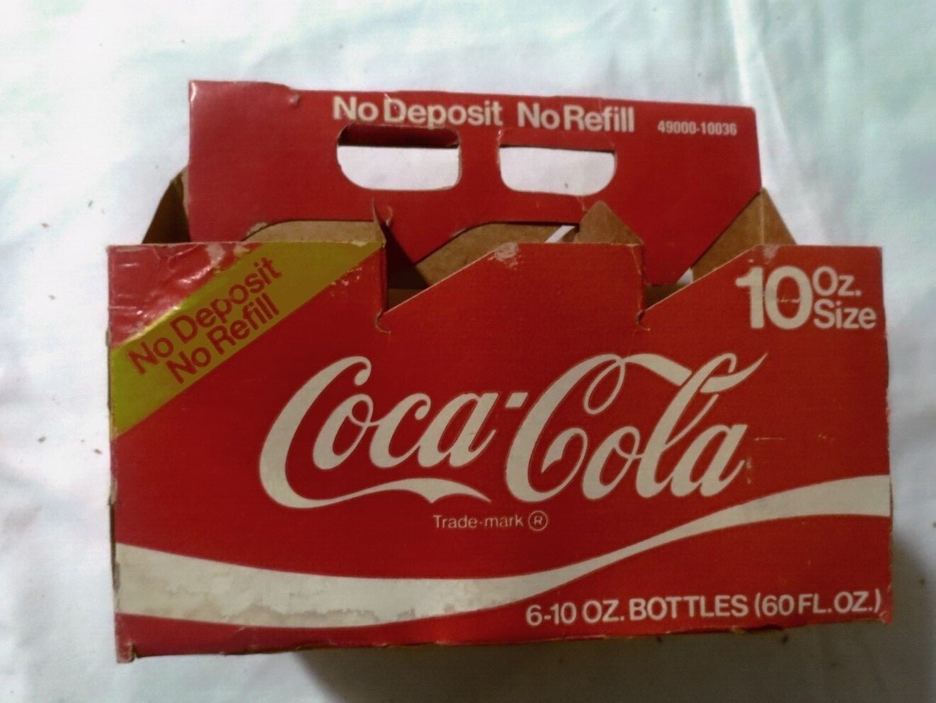 Coca-Cola with Curve 6 Pack Carrier Carton 10oz No Deposit No Refill ...