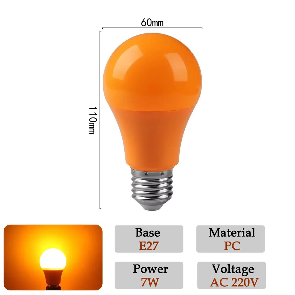 All Colors LED Lamp Bulbs E27 Screw Chip 2835 Plastic Bulb for Outdoor ...