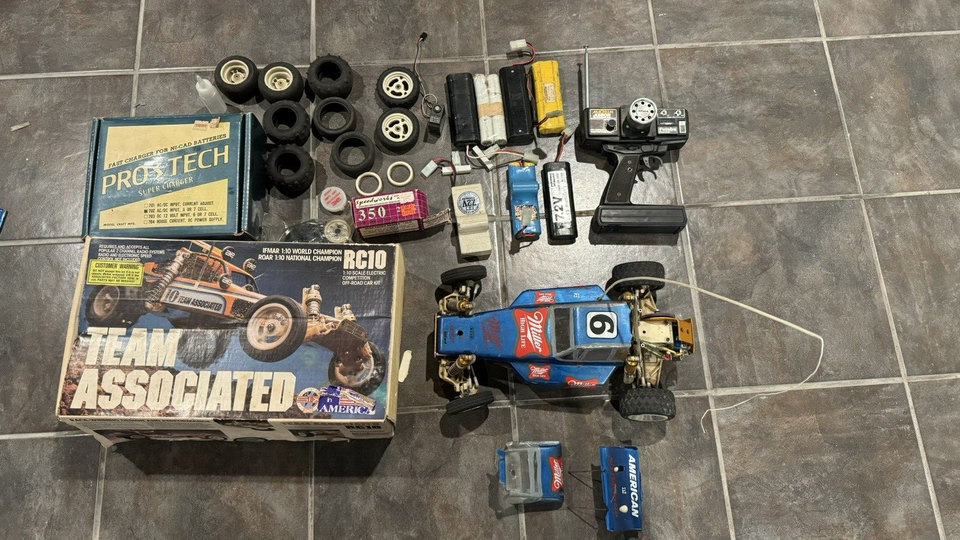 Vintange Team Associated RC10 Gold Pan Bundle - 1988 A Stamp - Cadillac ...