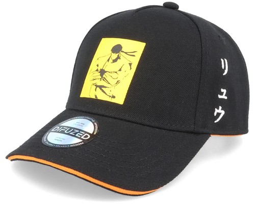 Street Fighter Ryu Hat SnapBack Black/Yellow - 90’s Video Game Retro ...
