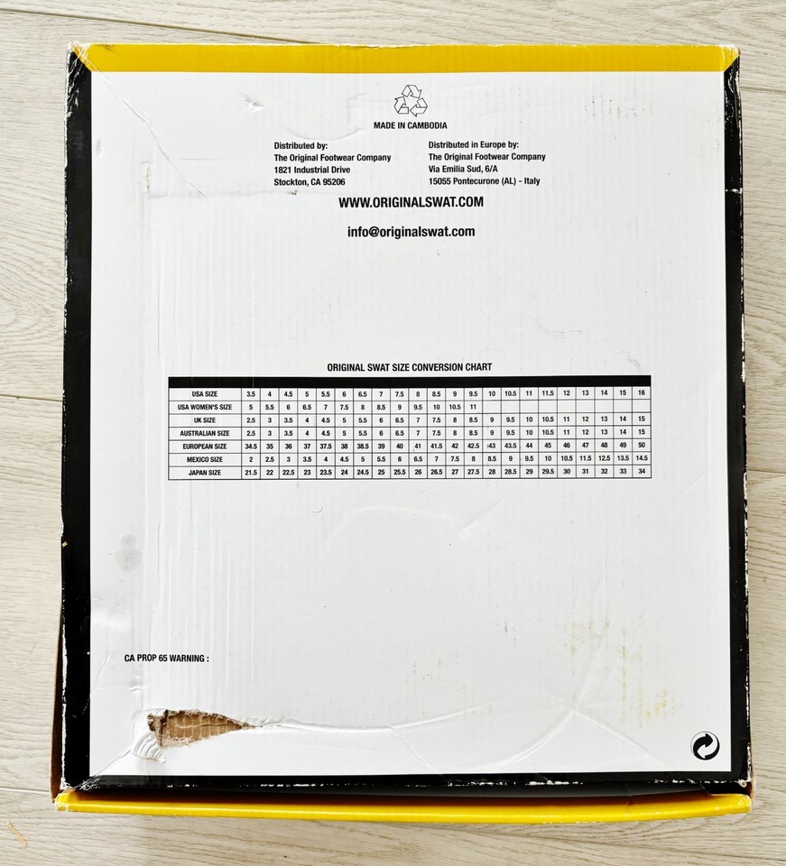 Original SWAT Tactical Boots Classic 6-inch Side Zipper Men's 8.5 Black ...