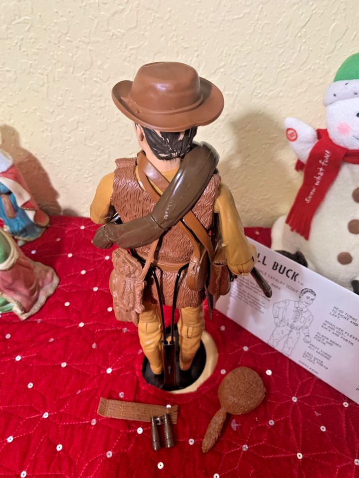 Vintage Marx Fort Apache Fighters Bill Buck w/ 100% Hard Brown Accs ...