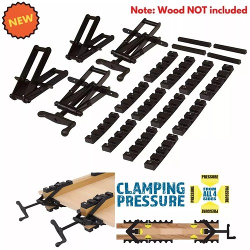 2 Pk Wood Panel Clamping System for Glue Panels Table Tops Woodworking ...