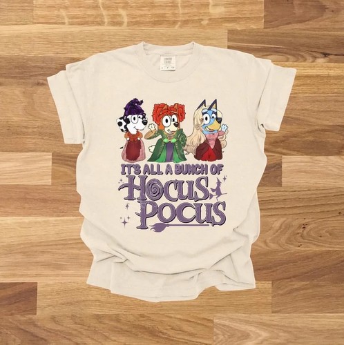 It's All A Bunch Of Hocus Pocus Blue T-Shirt, Blueeyy Witchy Halloween ...