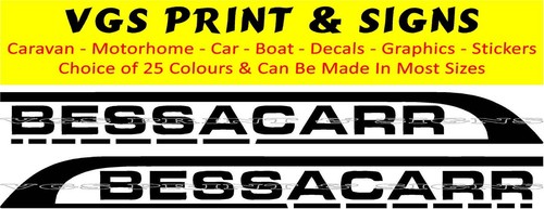 BESSACARR MOTORHOME STICKERS DECALS GRAPHICS CHOICE OF SIZE & COLOURS ...
