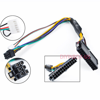 24-Pin to 6-Pin ATX Power Supply Adapter Cable for HP prodesk 800 600 ...