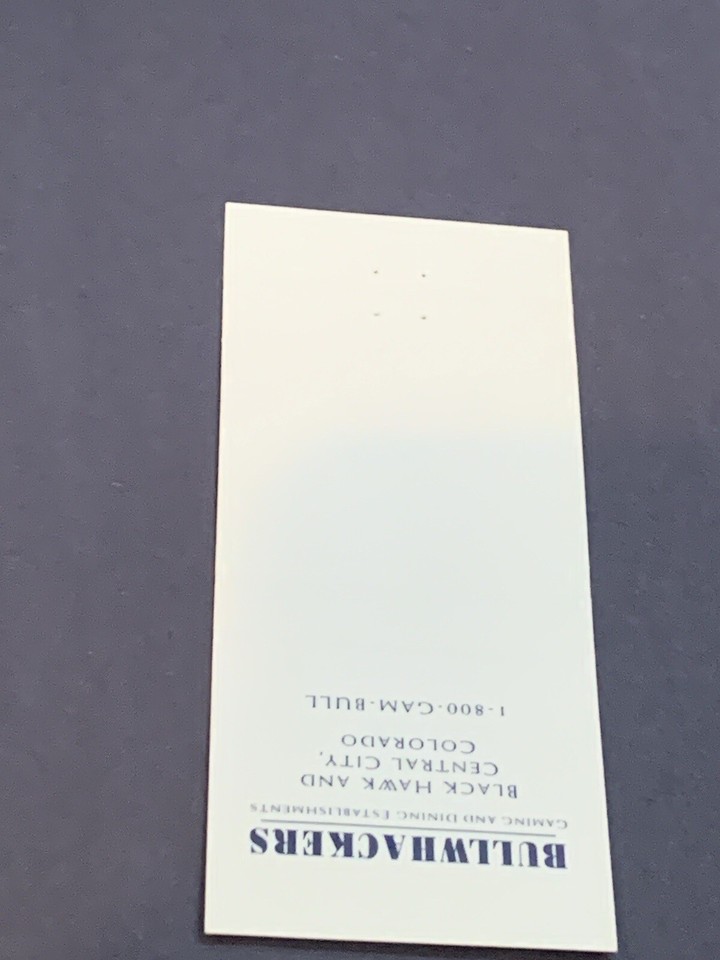 Vintage Colorado Matchbook: “Bullwhackers” Central City, CO | eBay