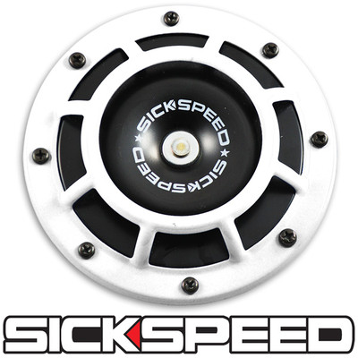 SICKSPEED WHITE SUPER LOUD SINGLE ELECTRIC BLAST TONE HORN MOTORCYCLE ...