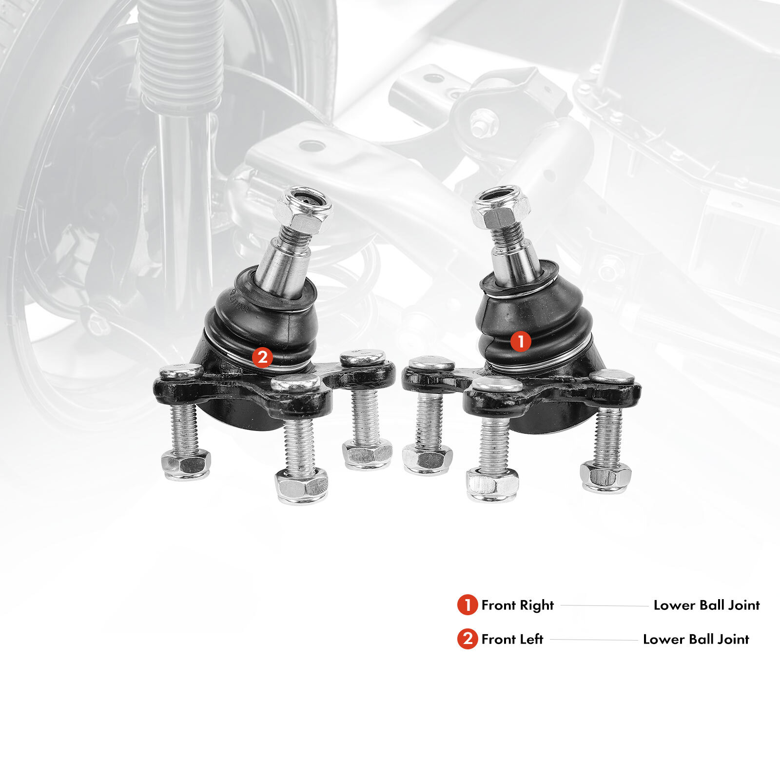 2x Ball Joint Front Lower for VW Golf VIII Passat B6 B7 B8 Sharan ...