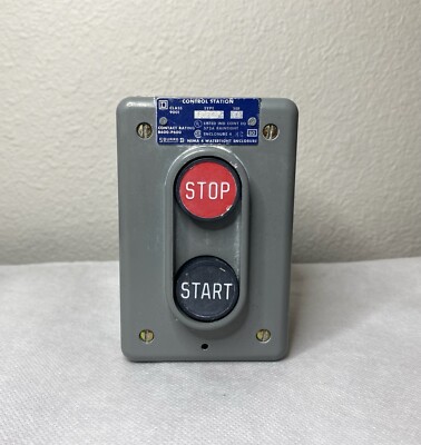 SQUARE D 9001BW240 Push Buttn Cntrl Station,Start/Stop,30mm. (USED) | eBay
