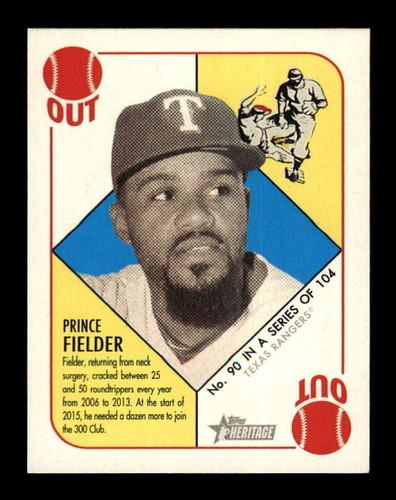 2015 Topps Heritage 51 Collection Mini Green Back #90 Prince Fielder ...