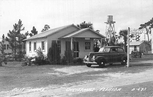 Postcard FL: RPPC US Post Office, Christmas, Florida, Posted 1949, Old ...