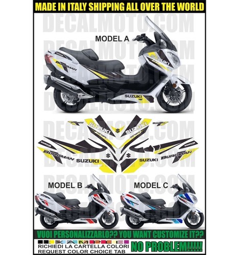 Burgman 650 Stickers 2013 - 2022 Original White Compatible Kit | eBay UK
