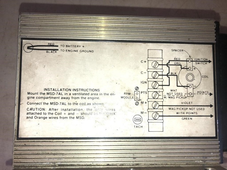MSD 7AL-2 Ignition Box Dirt Late Model IMCA Drag Race Car - Tested ...