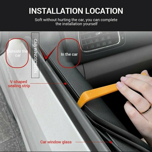 2M Car Windshield Side-Window Trim Edge Moulding Weatherstrip Rubber ...