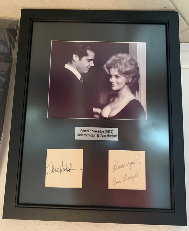 Framed Ann-Margret & Jack Nicholson from Carnal Knowledge movie. Faux ...
