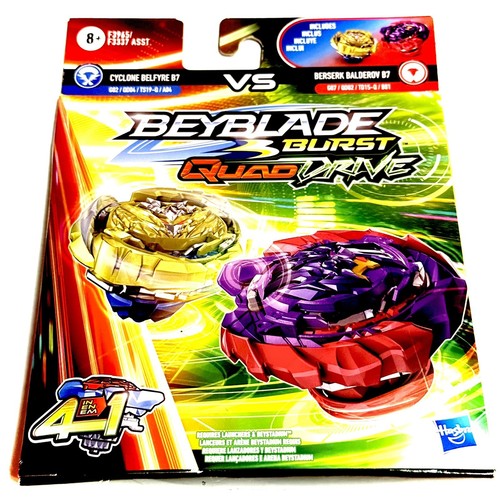 Beyblade Burst Quad Drive Dual Pack Cyclone Belfyre B7 vs Berserk ...