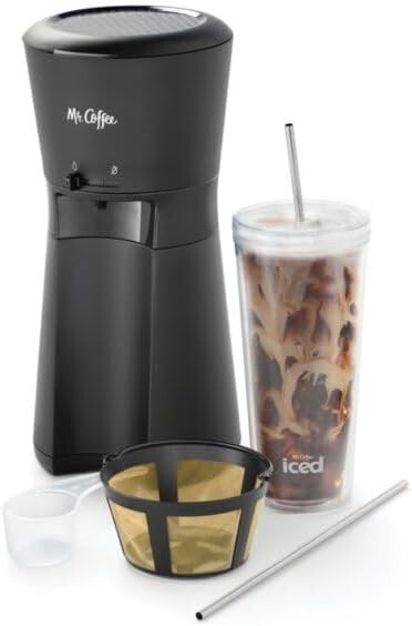 Mr. Coffee® Iced™ Coffee Maker with Reusable Tumbler and Coffee Filters ...