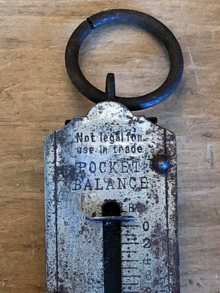 Vintage Antique Hanging Hand Held Pocket Scale made in Germany | eBay