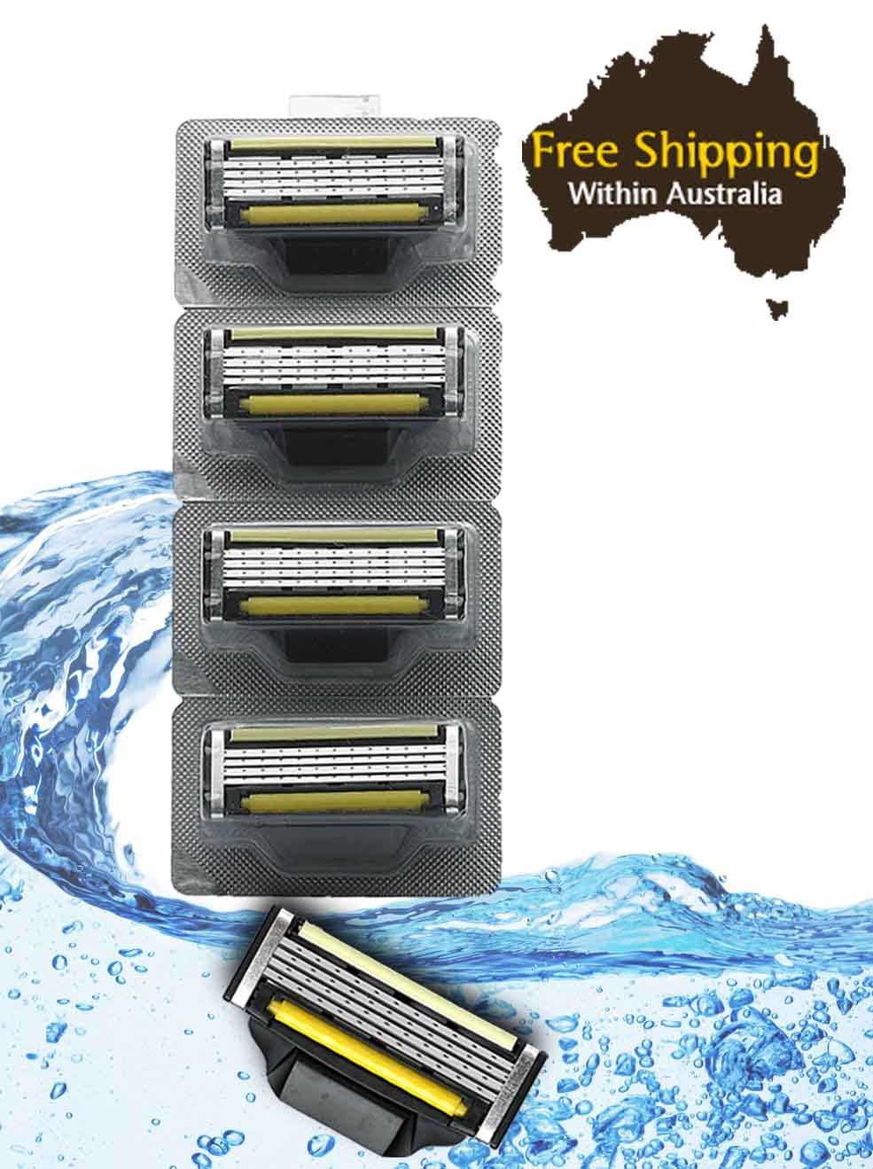 Titan Razor Blades Men's Razors 4 x 4-Blade/5-Blade Cartridges FREE ...