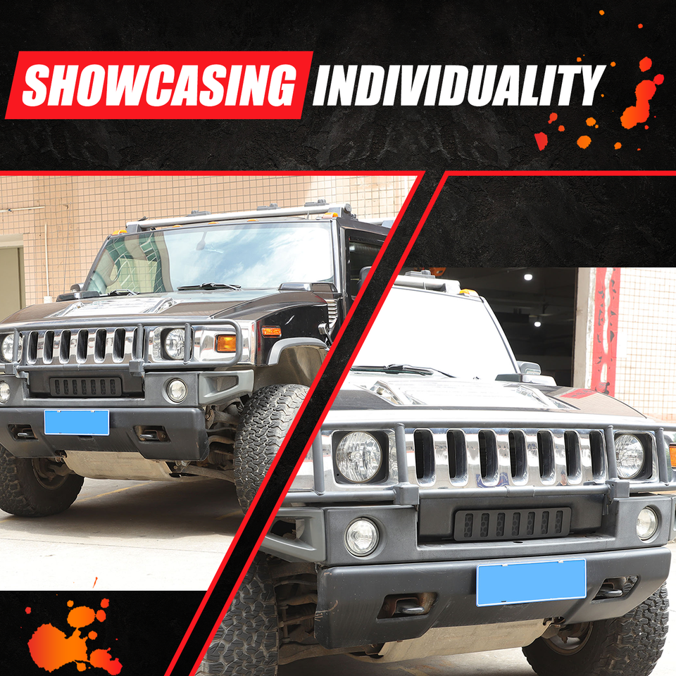 Black Front Bumper Lower Center Mesh Grille Panel Trim For Hummer H2 ...
