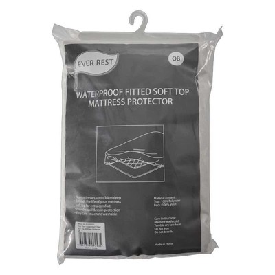 NEW Ever Rest Waterproof Fitted Soft Top Mattress Protector By ...