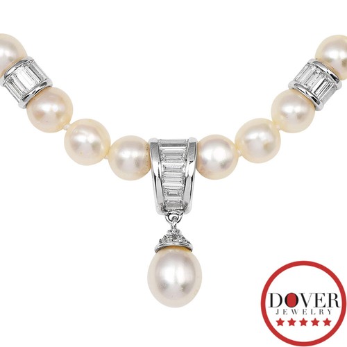 MEDA Quartz Pearl 14K Gold Beaded Drop Necklace 33.4 Grams NR | eBay