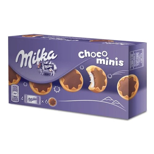 MILKA CHOCO MINI STARS Cookies with Milk Chocolate Sweets Snacks 150g 5 ...