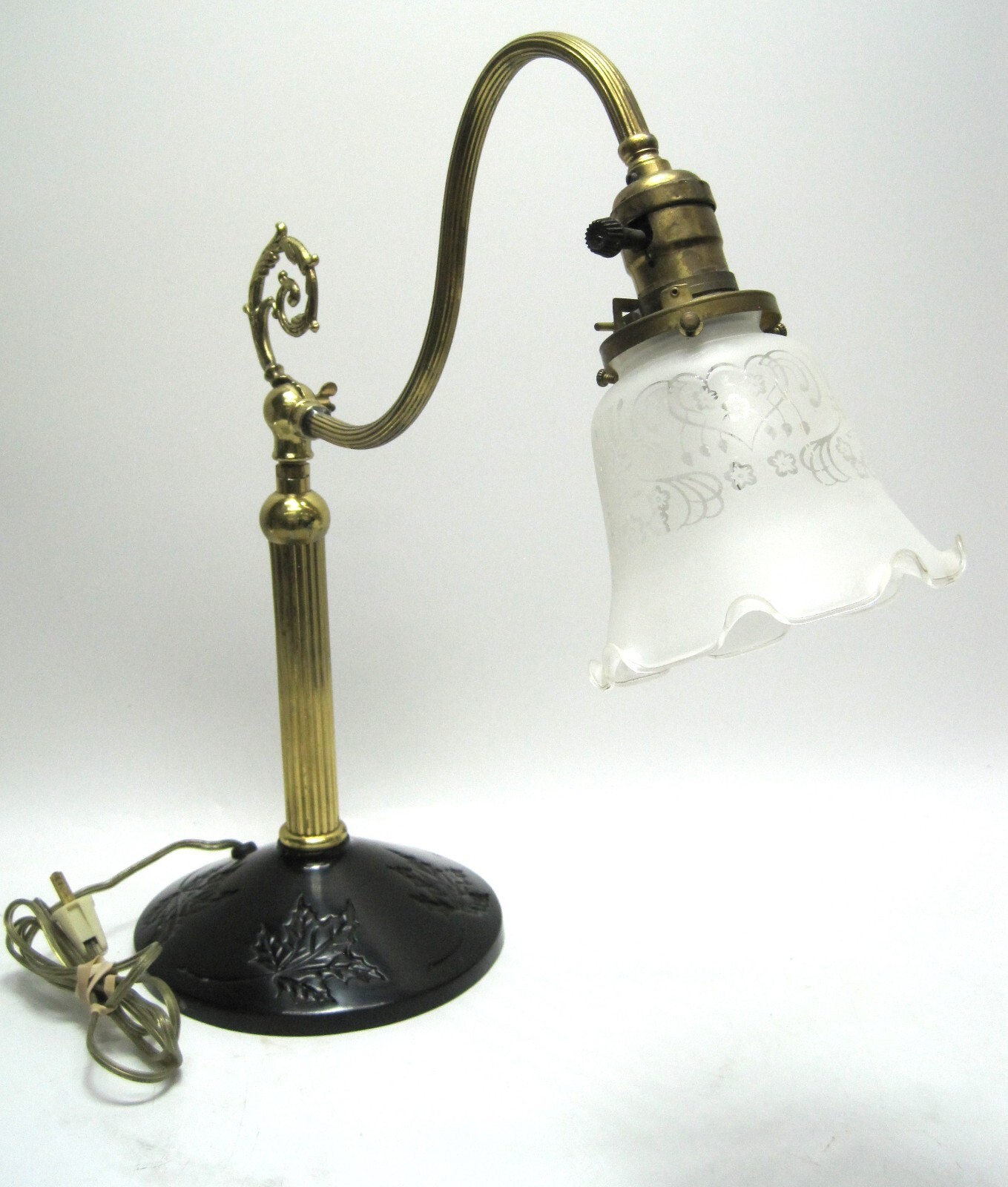 Antique Bryant Art Nouveau Adjustable Brass Bridge Table Lamp 1907 | eBay