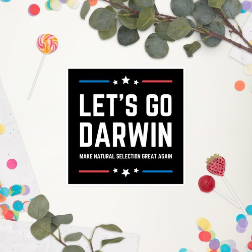 Let's Go Darwin Vinyl Car Decal, Charles Darwin, Laptop Decals, Science ...