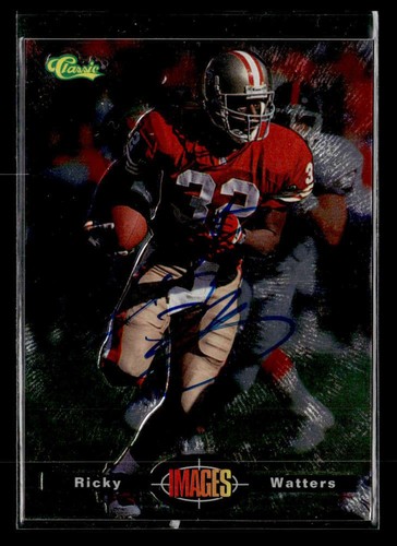 1994 Classic Images Ricky Watters #7 Autograph Auto /995 49ers JX9966 ...