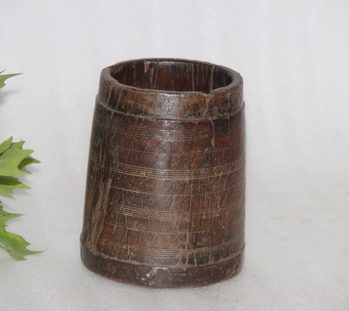Antique Wooden Grain Measurement Pot Paili Original Old Hand Carved | eBay