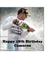Lewis Hamilton pre-cut Edible Icing Cake Topper or Ribbon 02 | eBay UK
