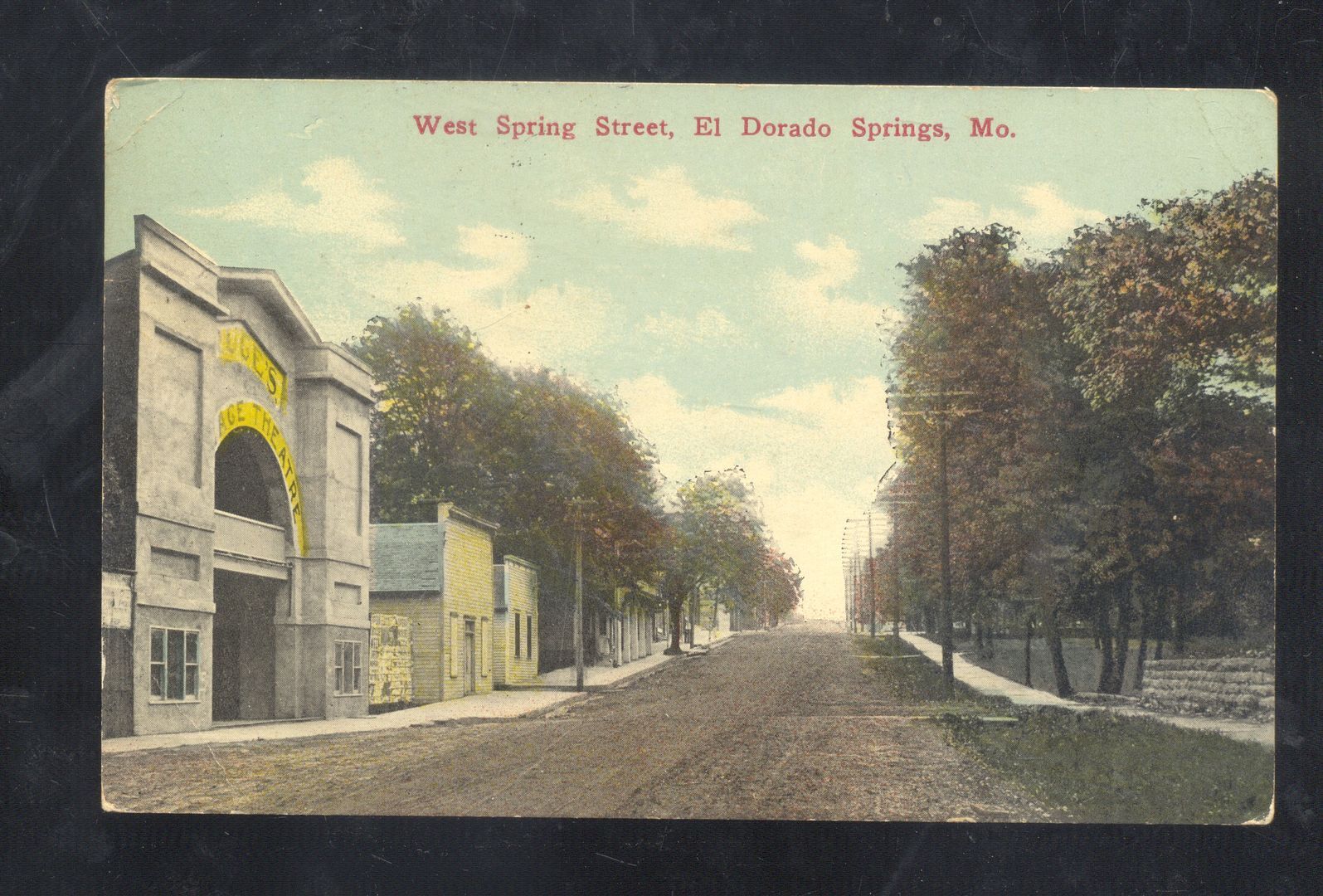 EL DORADO SPRINGS MISSOURI WEST SPRING STREET SCENE MO. VINTAGE ...